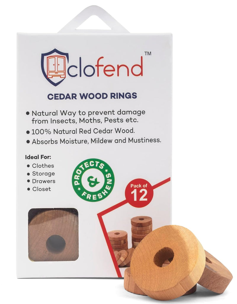 12pcs Aromatic Natural Cedar Wood Rings Online in India - Boxania – boxania