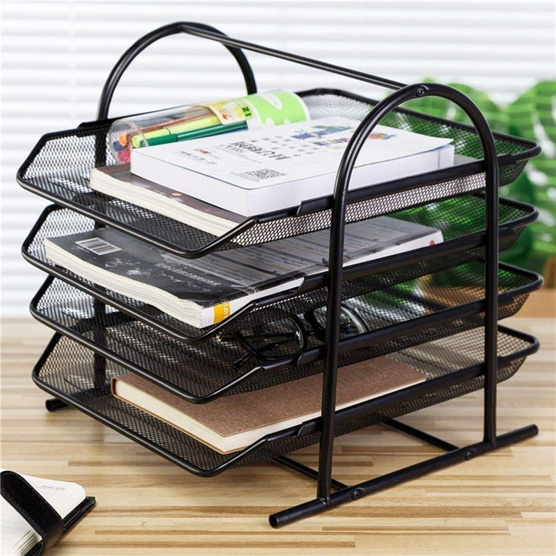Document Tray 4 Tier | 4 Tier Metal Mesh Tray A4 Document Tray Rs. 699 ...